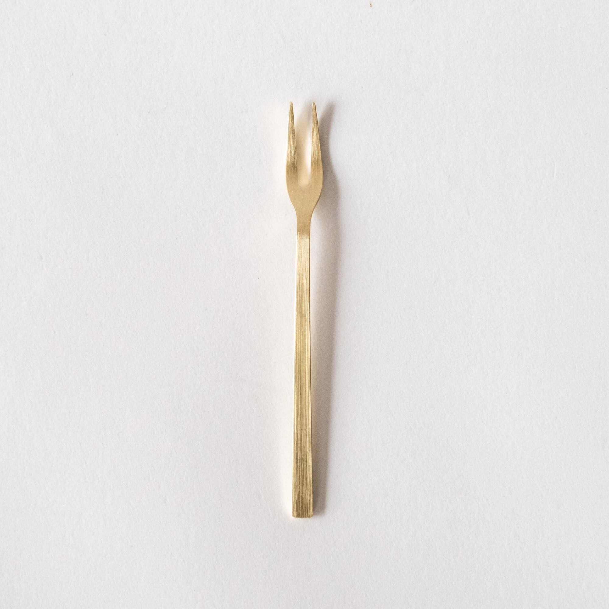 Norm | Kumiji Design Mini Brass Fork | Handmade in Japan